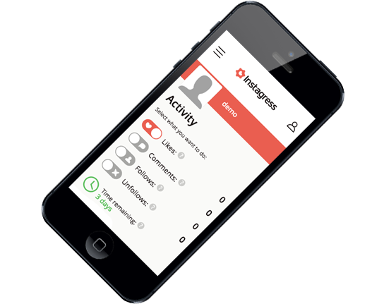 Instagress — Instagram bot for like, comment, follow, unfollow